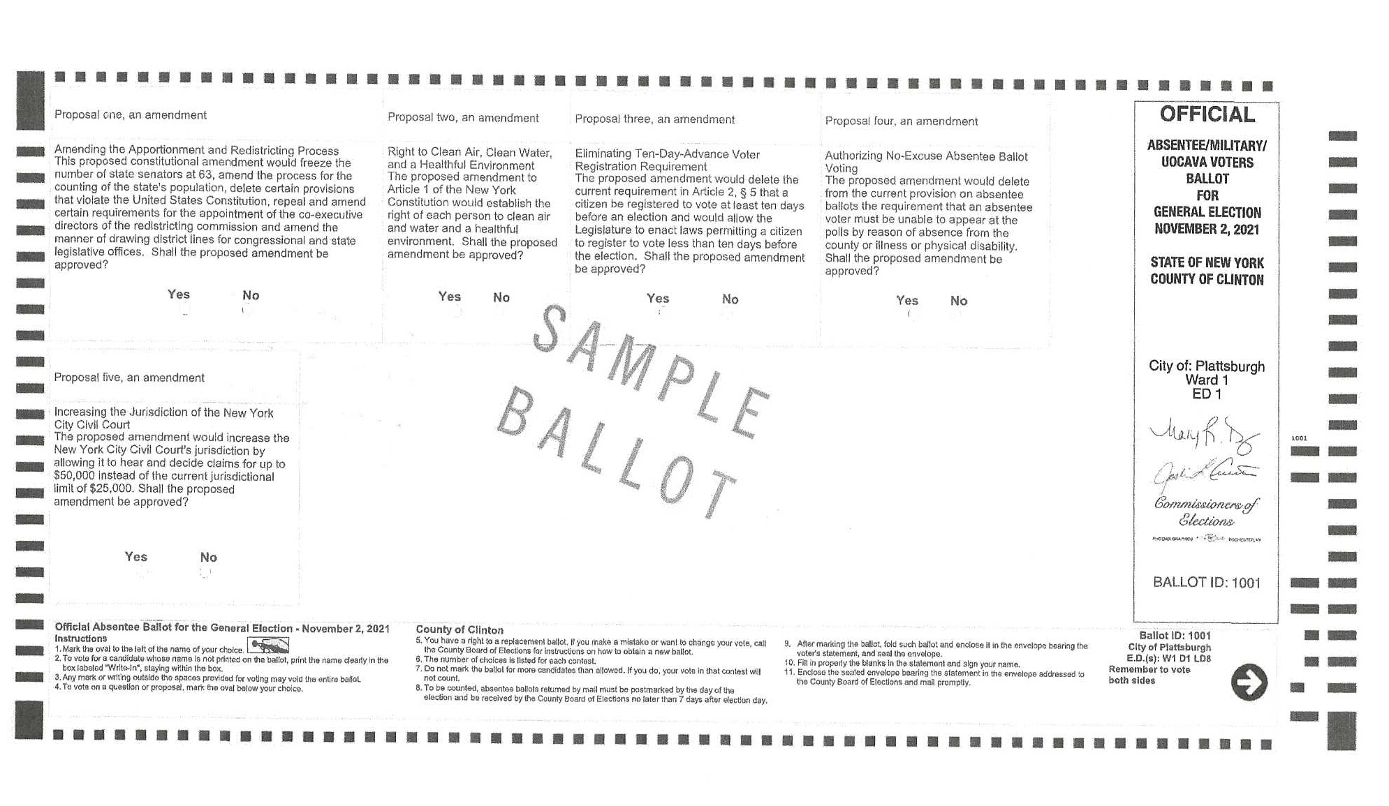 Ballot Proposals | The Peru Gazette