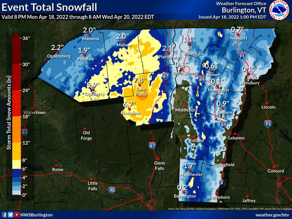 .WINTER STORM WARNING IN EFFECT FROM 11 PM THIS EVENING TO 8 PM EDT ...