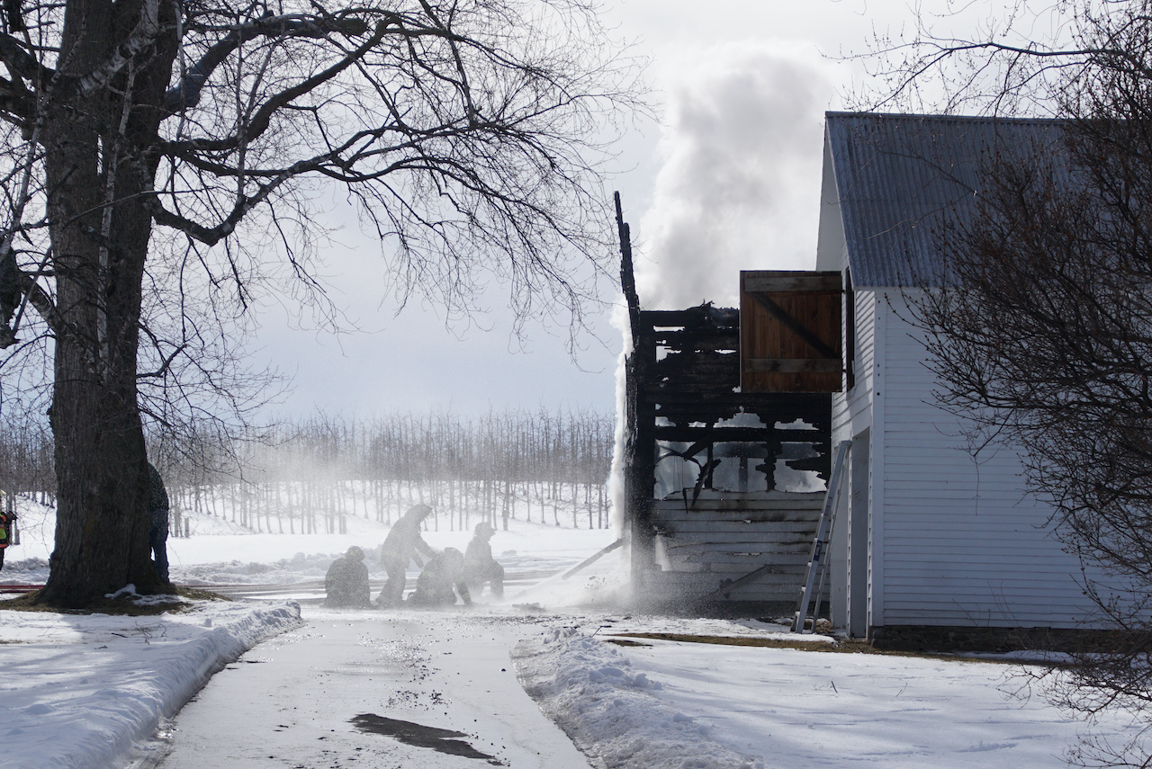 Friday afternoon fire destroys one Forrence Orchard barn, but ...