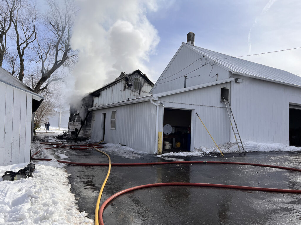 Friday afternoon fire destroys one Forrence Orchard barn, but ...