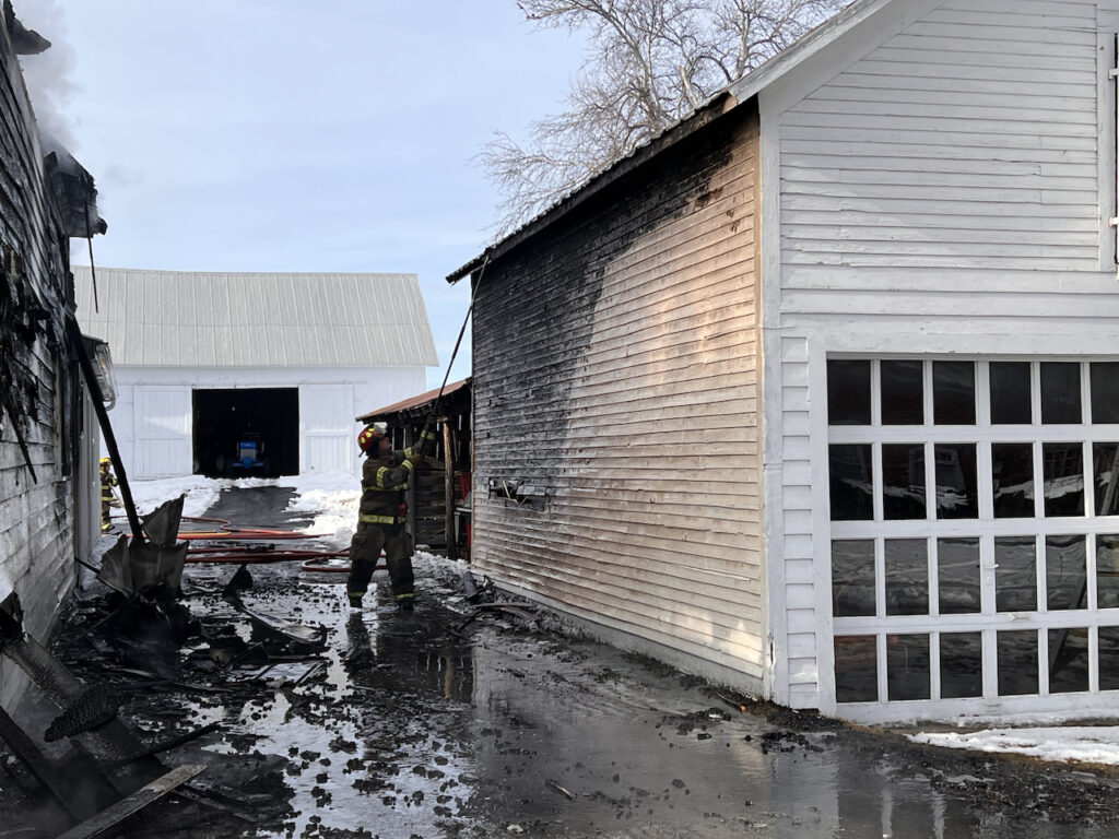 Friday afternoon fire destroys one Forrence Orchard barn, but ...