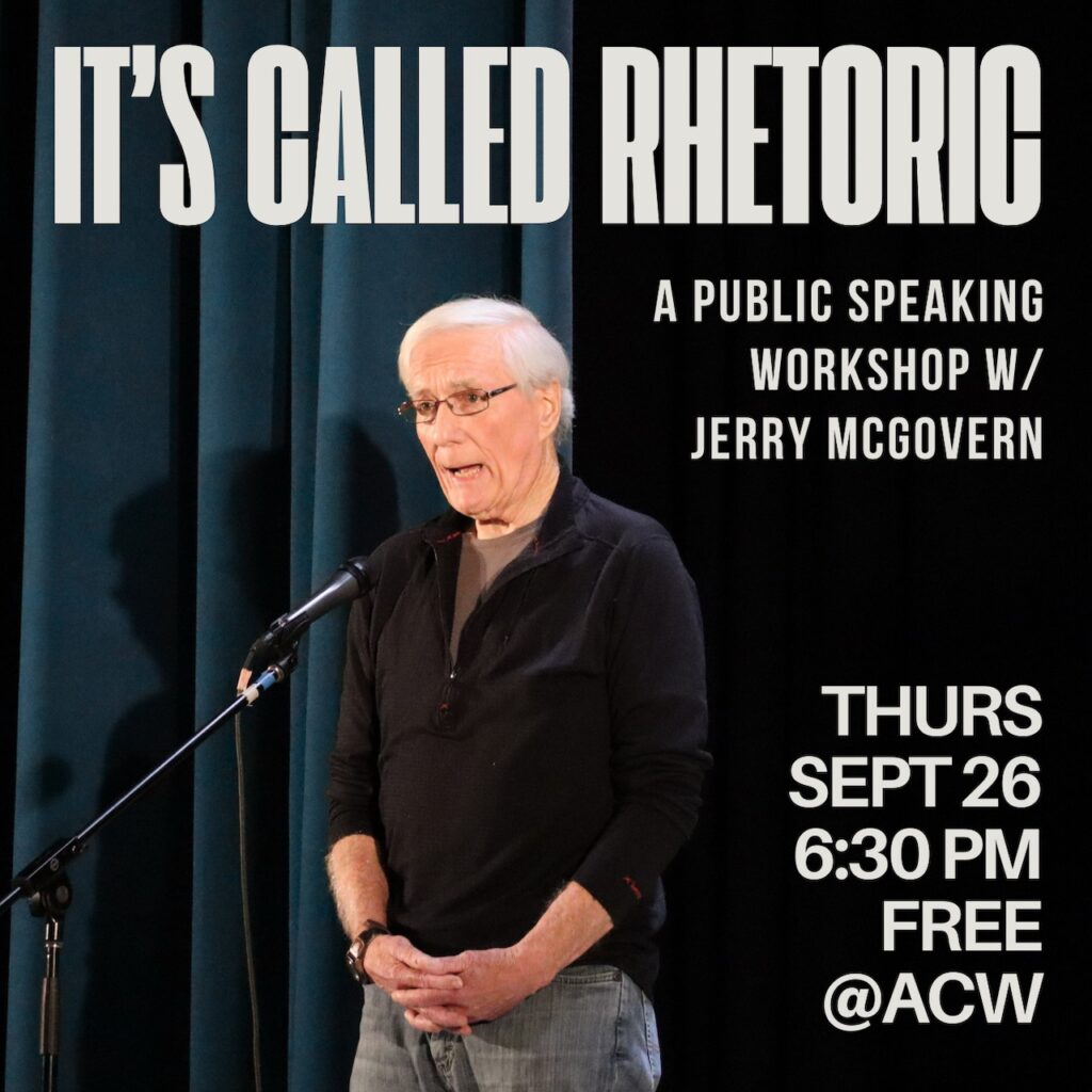 ACW to host public speaking workshop led by former SUNY professor Jerry ...
