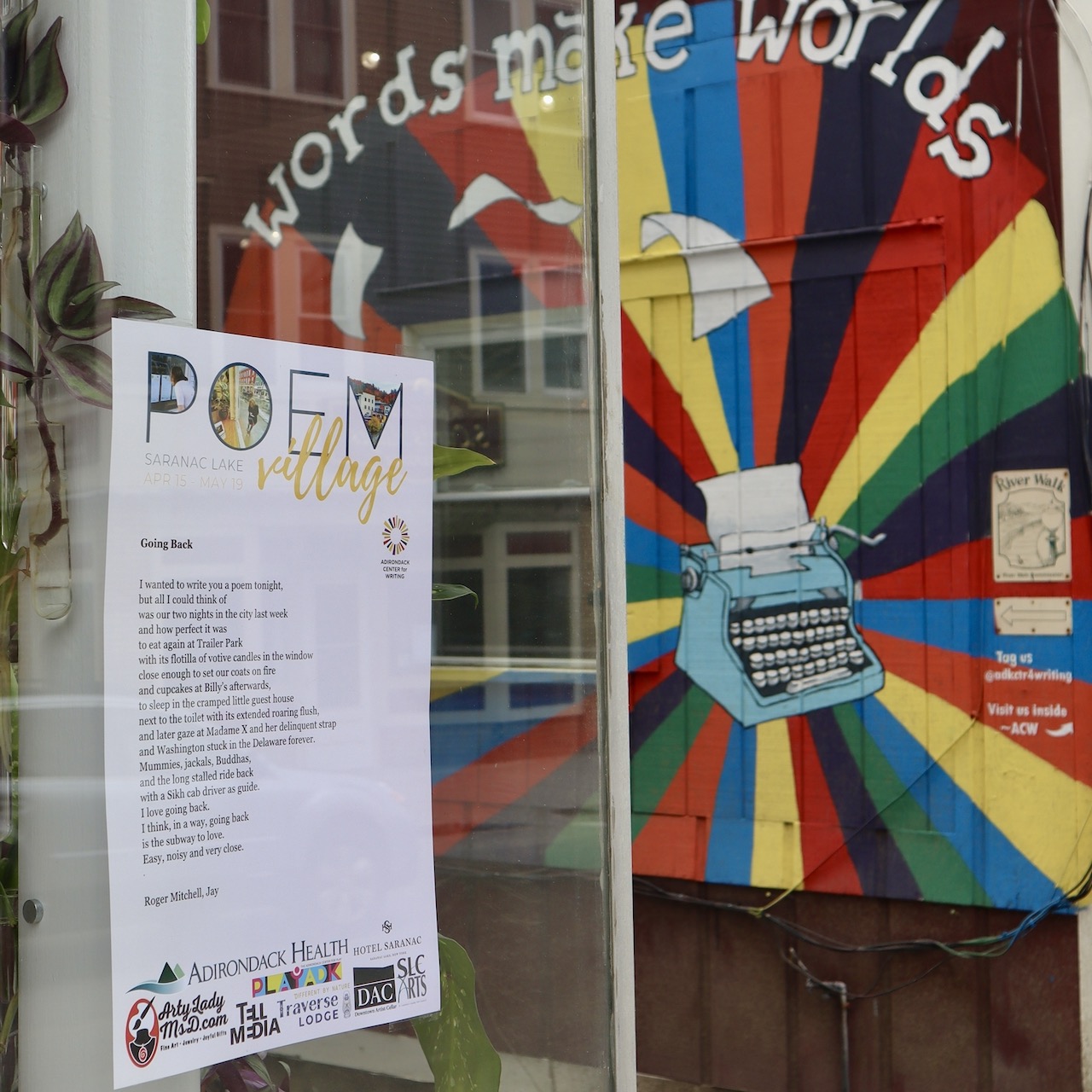 Poem in Heartwood Studios window | The Peru Gazette
