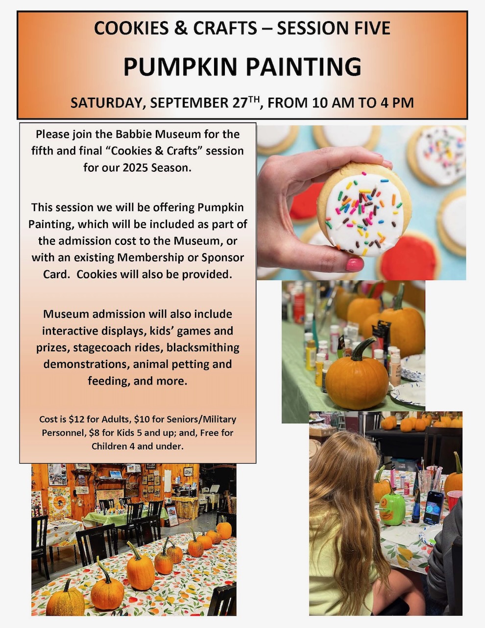 “Cookies and Crafts” next weekend at the Babbie Museum | The Peru Gazette